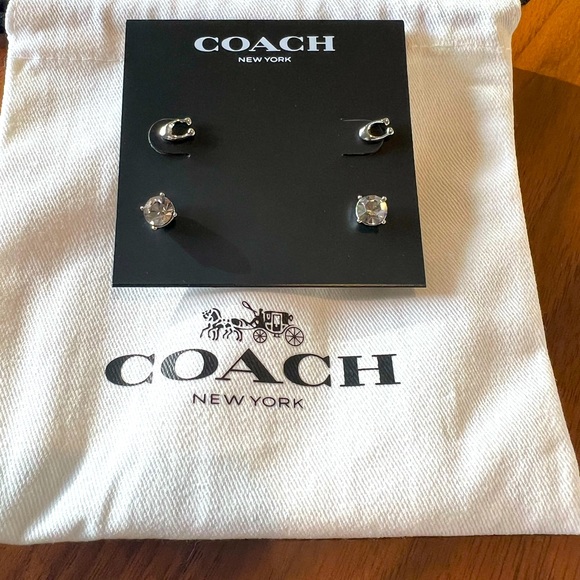 Coach | Jewelry | Brand New Coach Signature C Stud Earrings Set | Poshmark